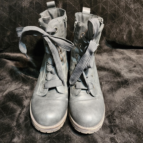 Sugar | Shoes | Sugar Gray Combat Hiking Rugged Boots | Poshmark